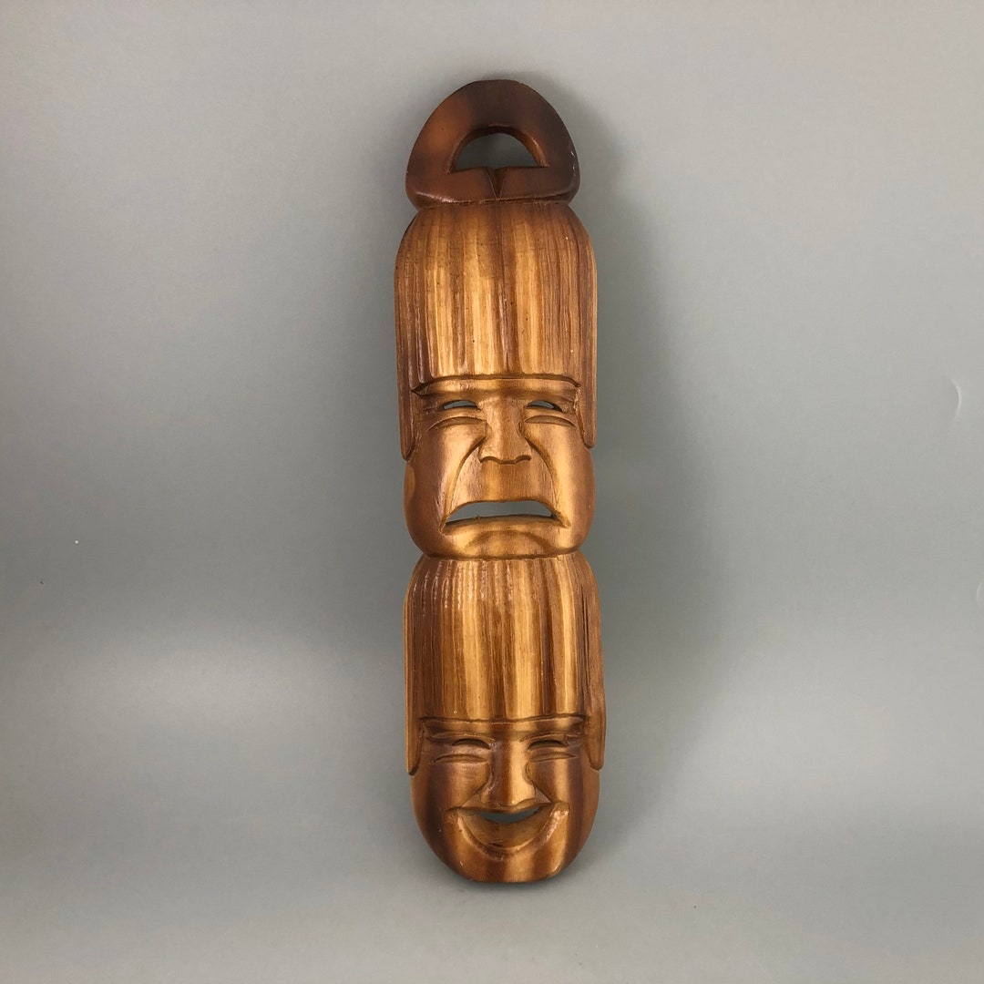 Comedy and Tragedy Wood Mask Wall Hanging Laughing and Crying - Etsy