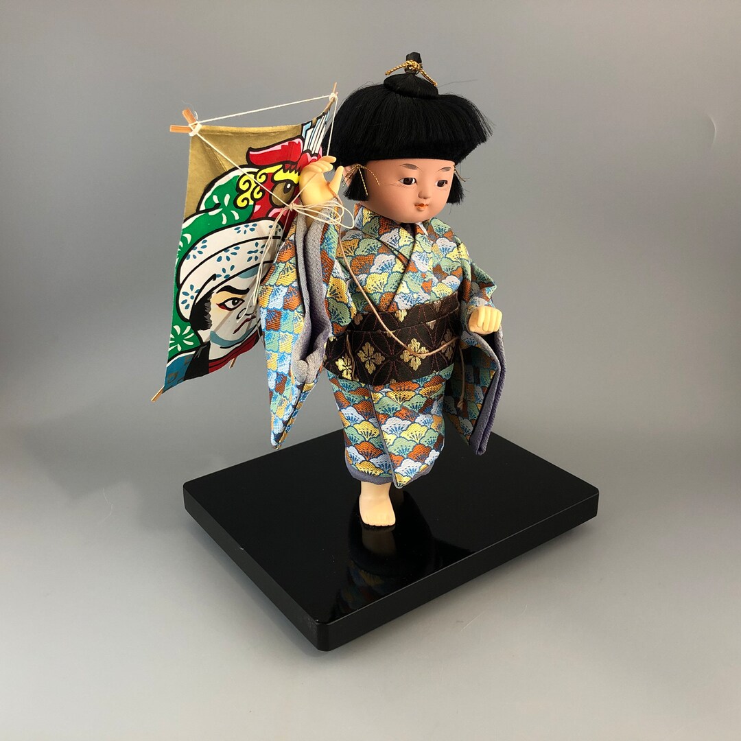 Boy Flying Kite Japanese Art Doll Gofun Doll - Etsy