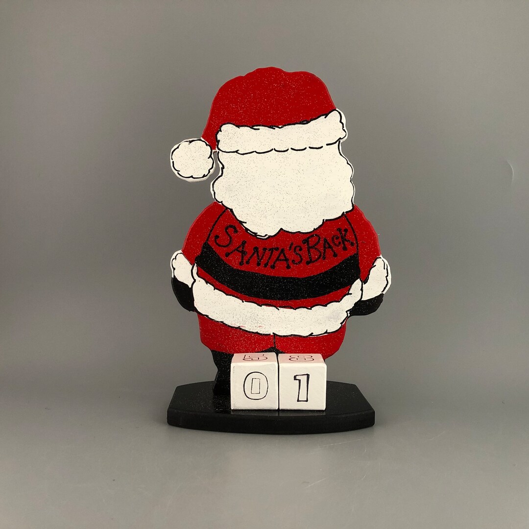 Santa’s Back Count Down to Christmas - Advent Calendar - Etsy