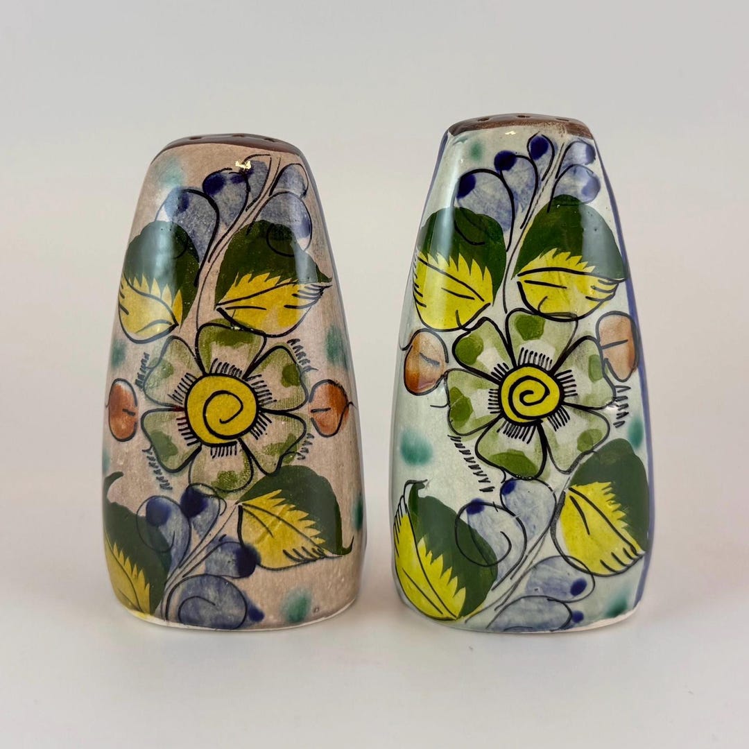 Tonala Salt and Pepper Shakers From Mexico - Mexican Pottery Shakers - Etsy