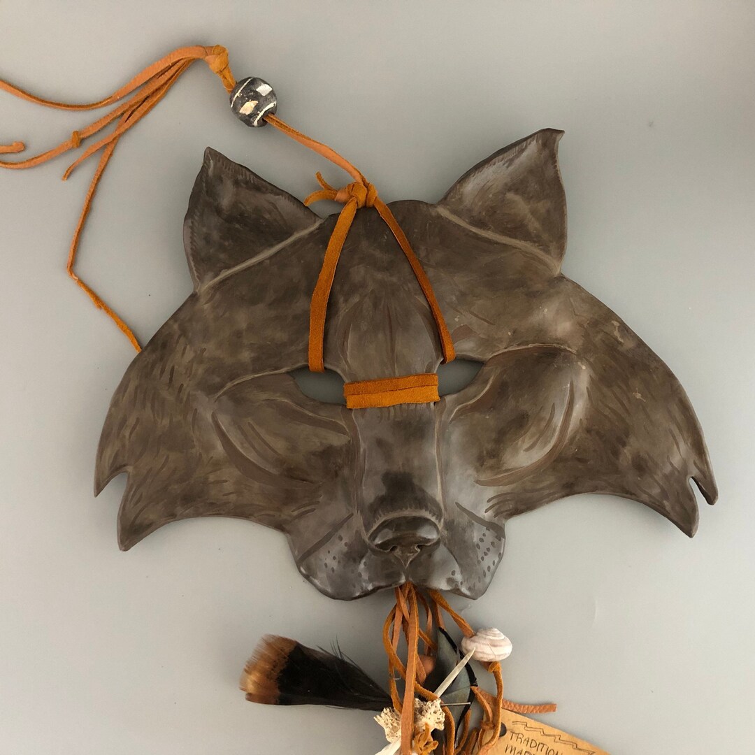 Southwestern Wolf Mask by Free Starr Abenaki Indian Art - Etsy