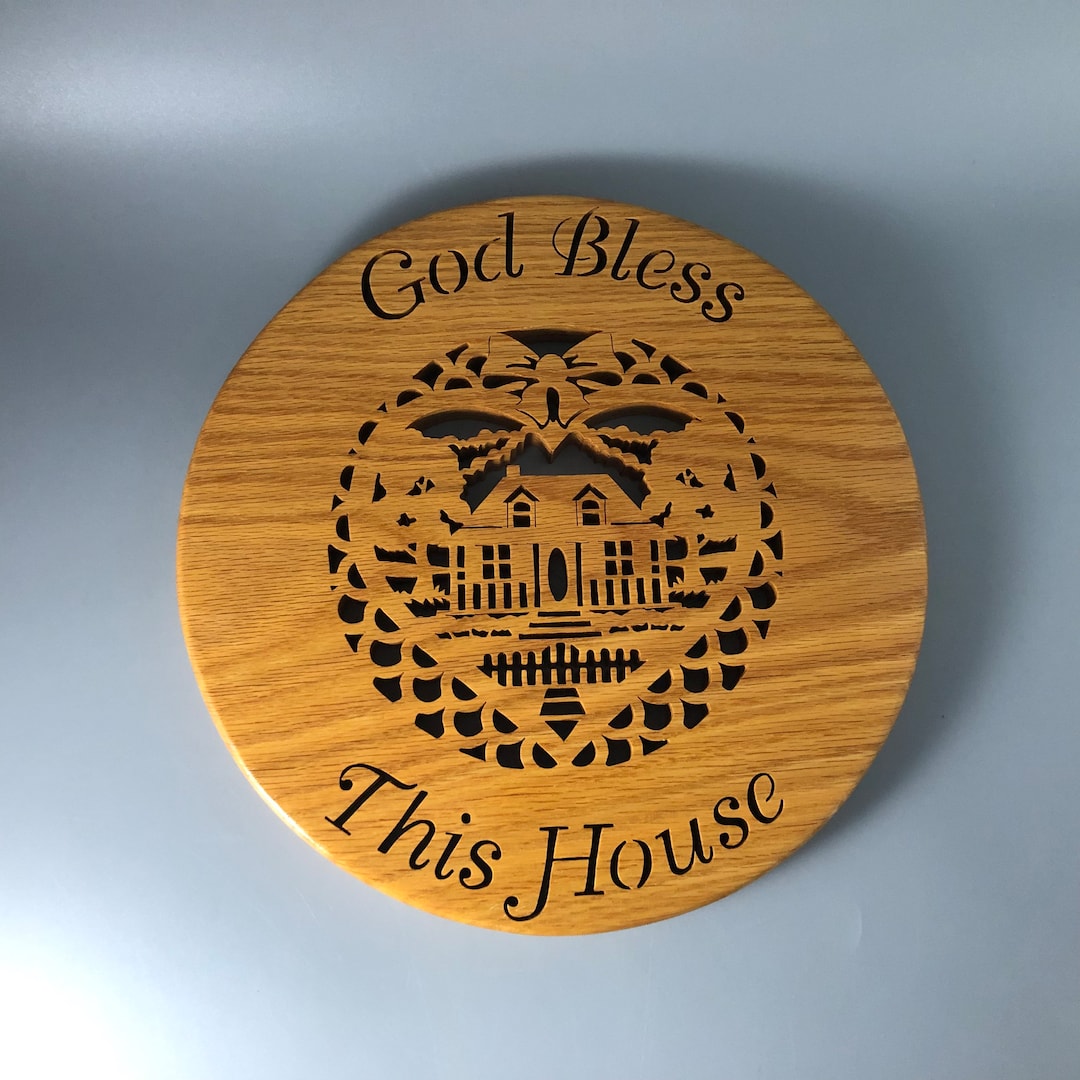 God Bless This House - Oak Wall Plaque Prayer - Etsy