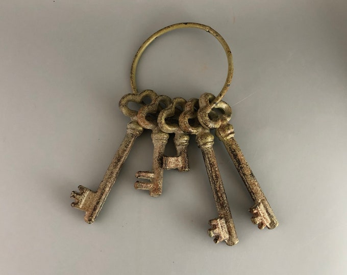 Skeleton Keys on a Ring Victorian Key Set - Etsy