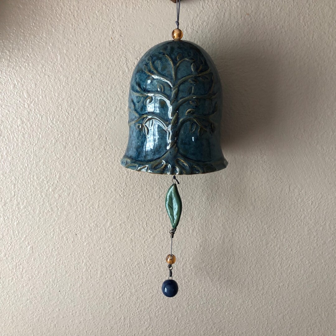 Clay Bell Wind Chime With Earth Tree - Etsy