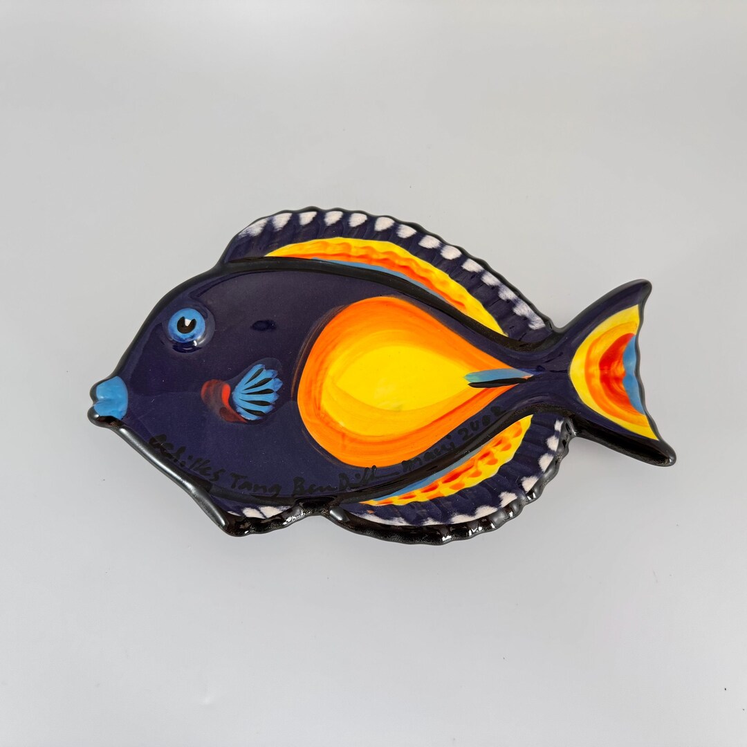 Ben Diller Maui Ceramic Tropical Fish Plate Wall Plaque - Etsy