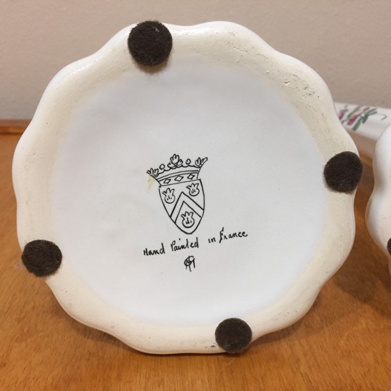 Hand Painted French Sister Vases Height is 12 Hand - Etsy