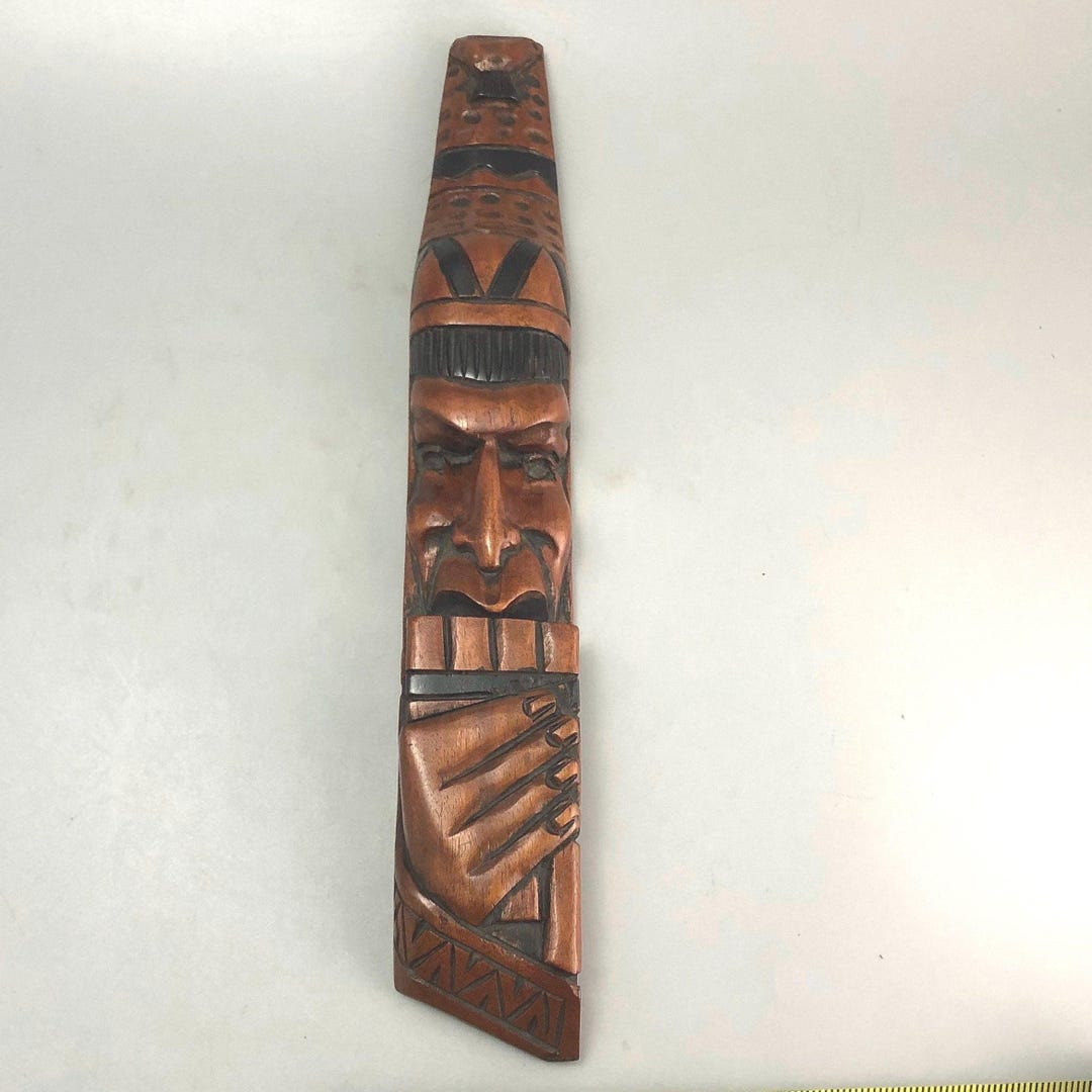 Man Playing Pan Flute Wood Sculpture Wall Hanging - Etsy
