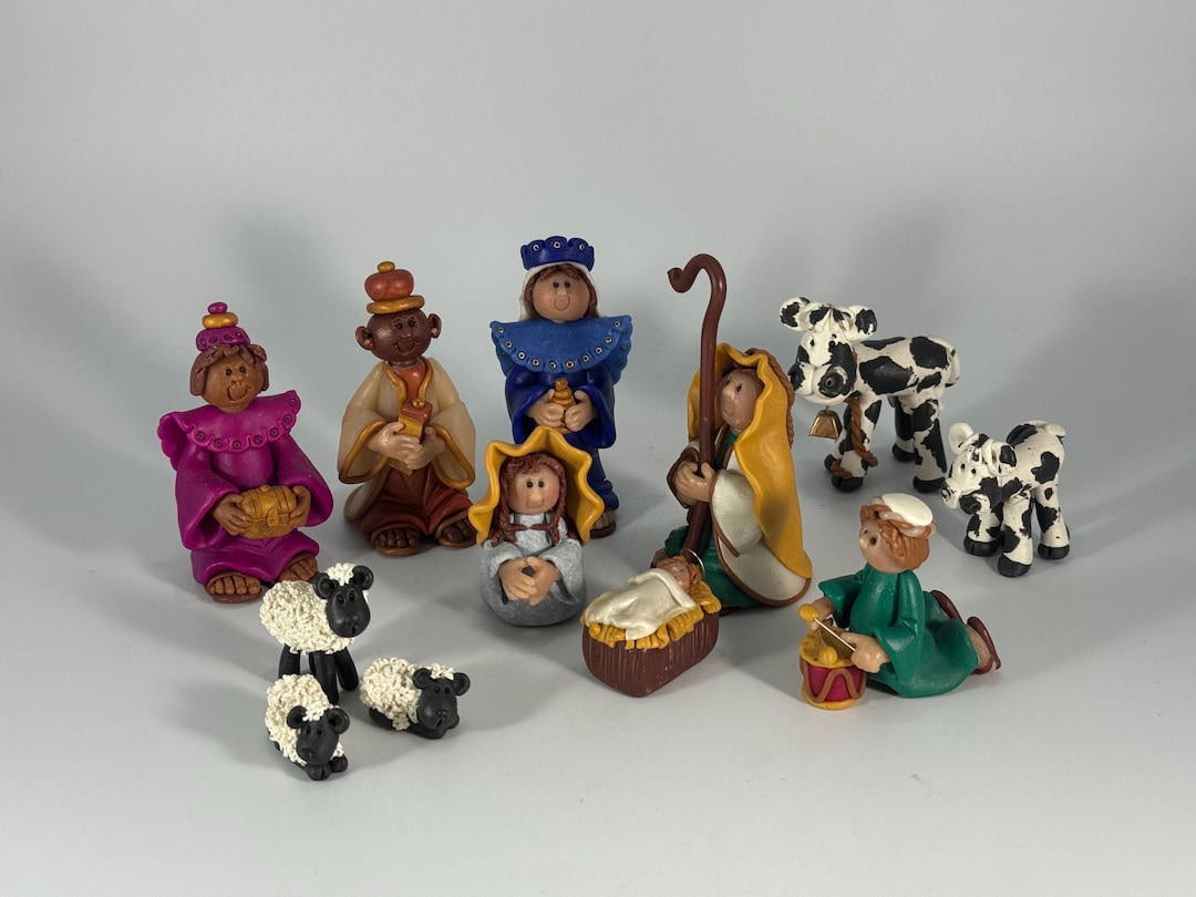Polymer Scupted Nativity Set - Etsy