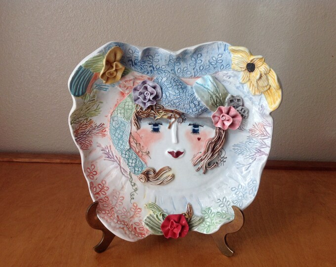 Fancy Lady Face Plate, Garden Girl Wall Hanging, Ellen Williams - Ganz ...