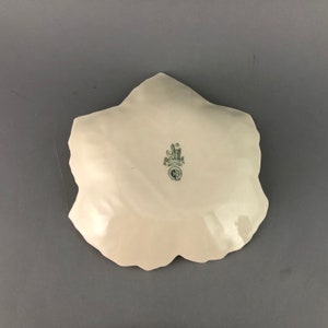 Belleek Maple Leaf Shape Dish Ireland Beleek Green Stamp - Etsy