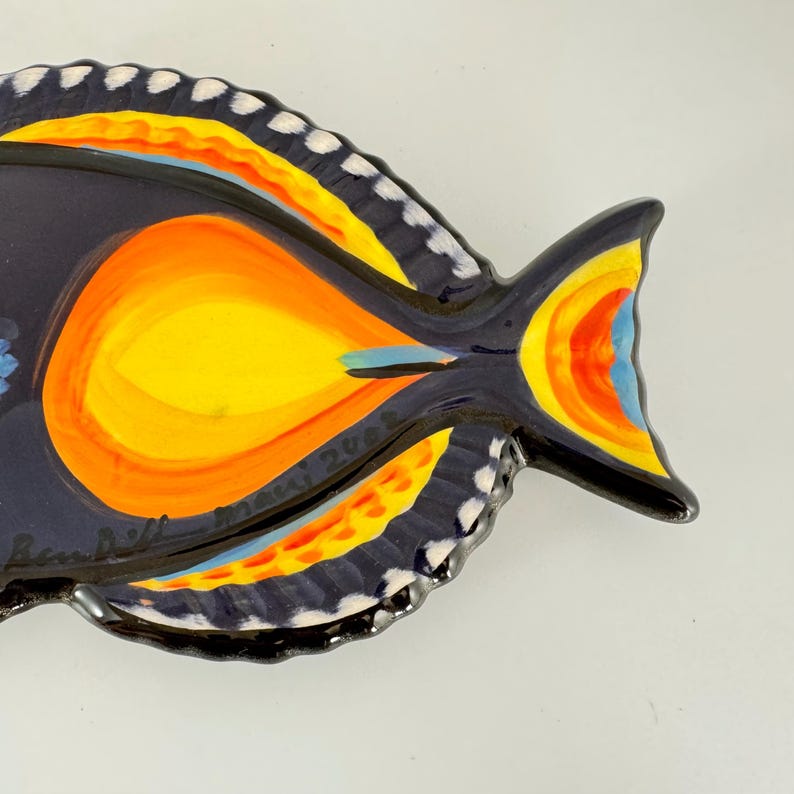 Ben Diller Maui Ceramic Tropical Fish Plate Wall Plaque - Etsy