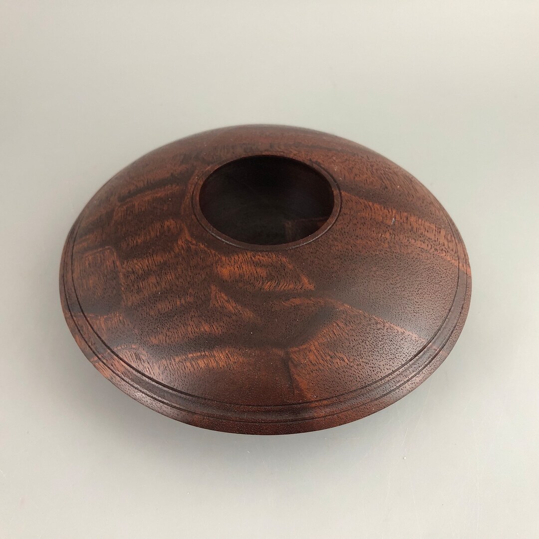 Dark Wood Art Vase - Flat and Swatted - Etsy