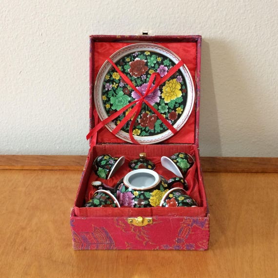 Chinese Tea Set in a Box Tea Set Includes Teapot With 4 - Etsy