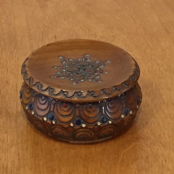 Round Wood Box - Etsy