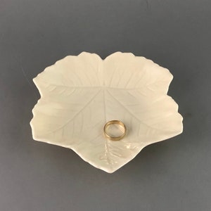 Belleek Maple Leaf Shape Dish Ireland Beleek Green Stamp - Etsy