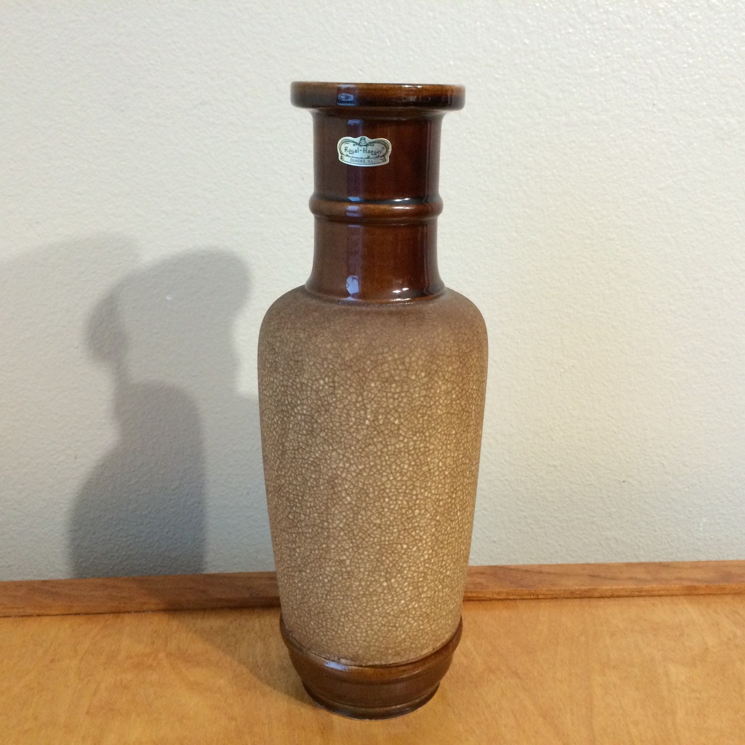 Royal Haeger Vase From Dundee ILLINOIS Brown Pottery Vase - Etsy