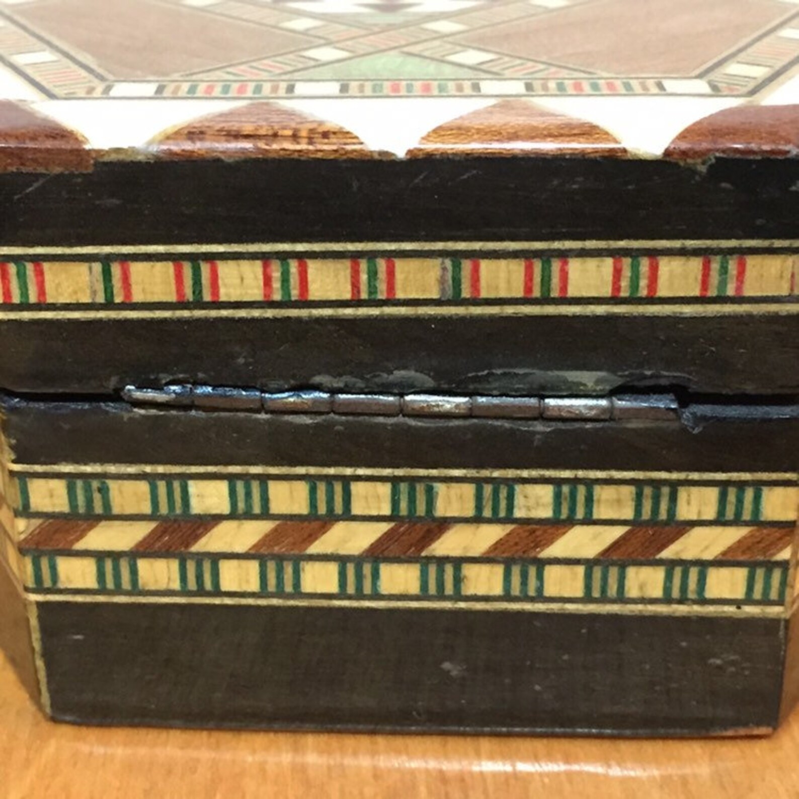 Inlay Wood Box Octagon Shape From Spain - Etsy