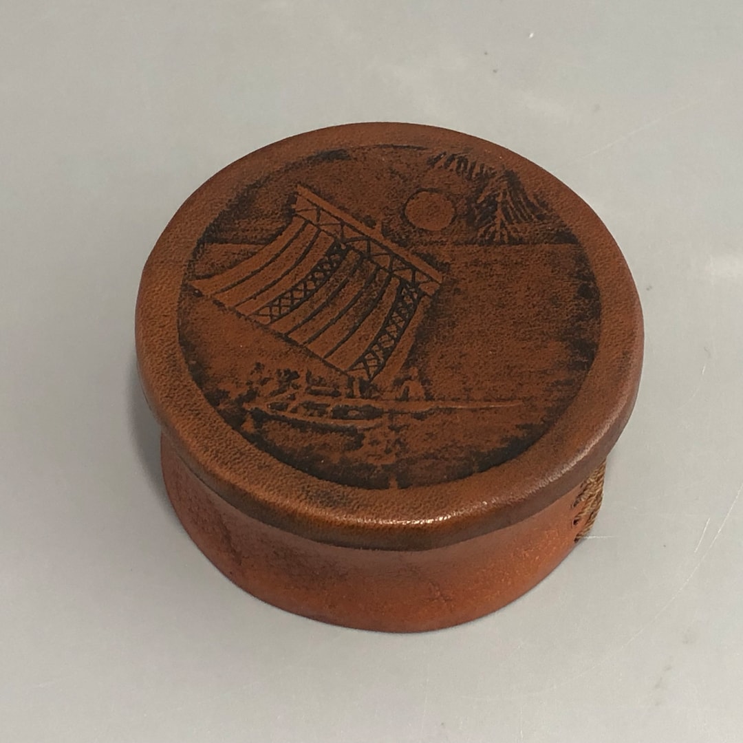 Leather Trinket Box - Island Sail Boat Scene - Etsy