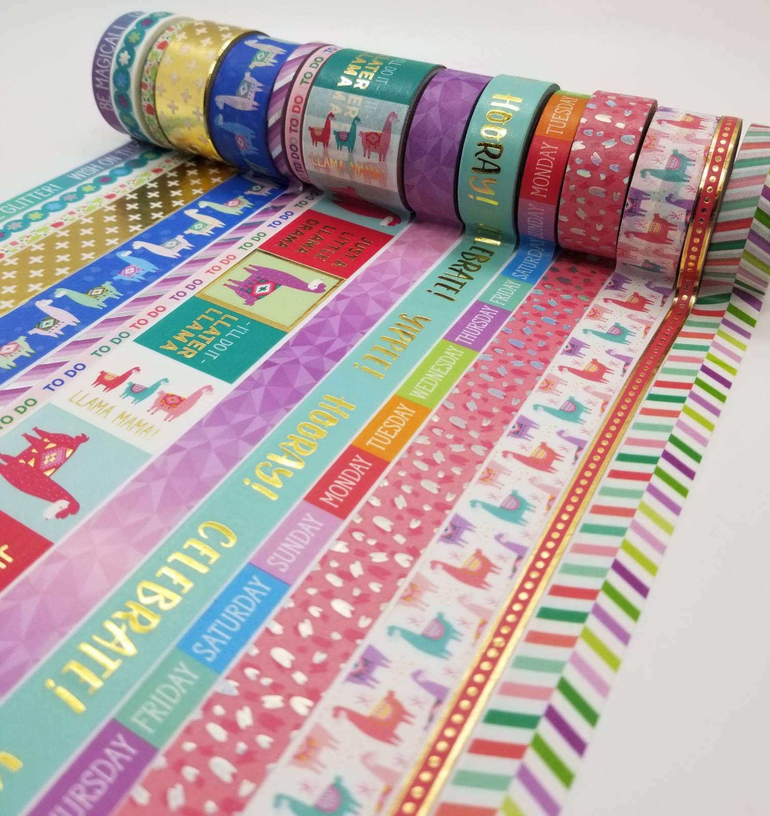 Washi Tape Samples 24 inch Crafting Tape sample Planner | Etsy