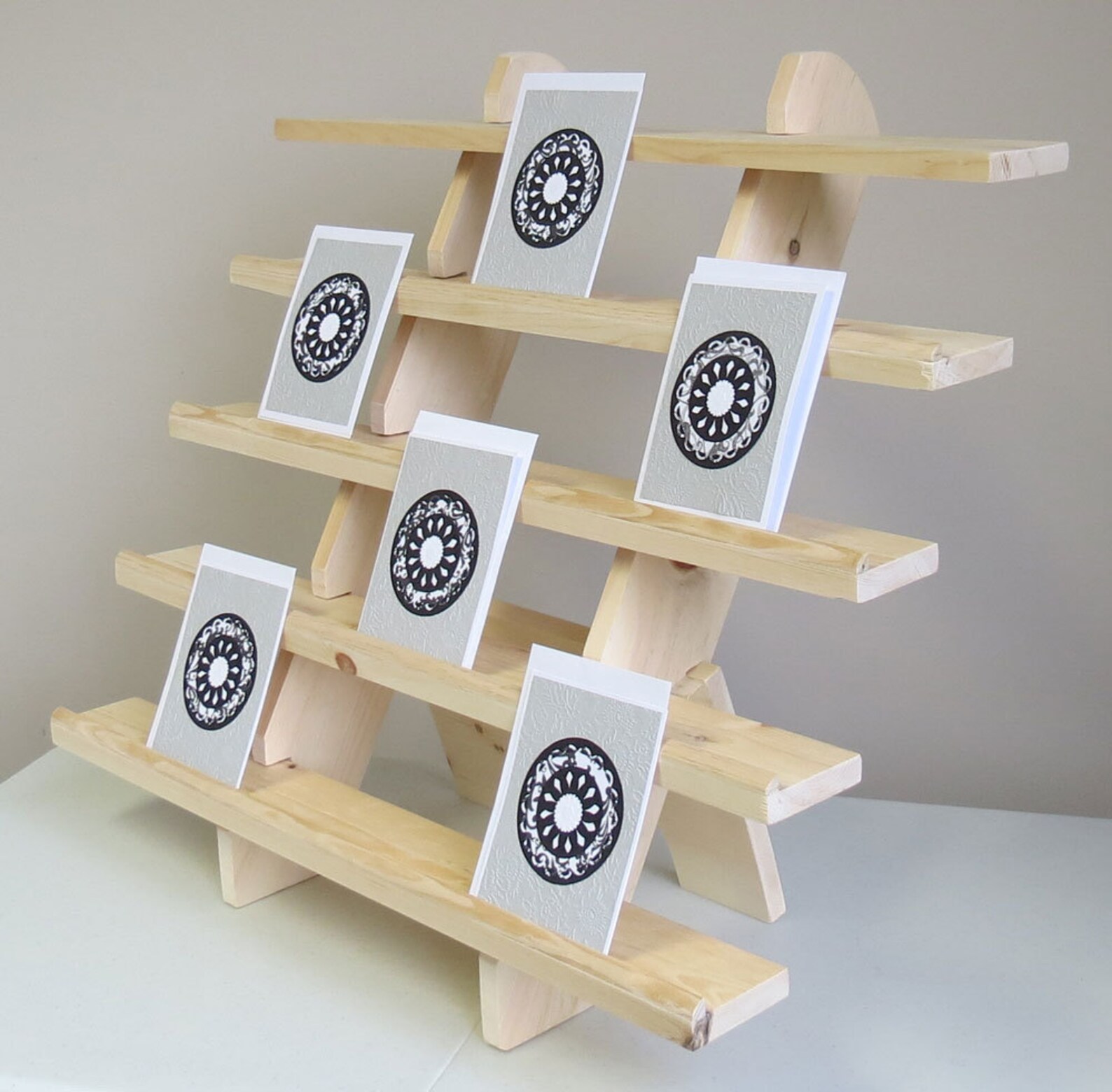 5-shelf 30 Lipped Wide Portable Tabletop Display Stand - Etsy Canada