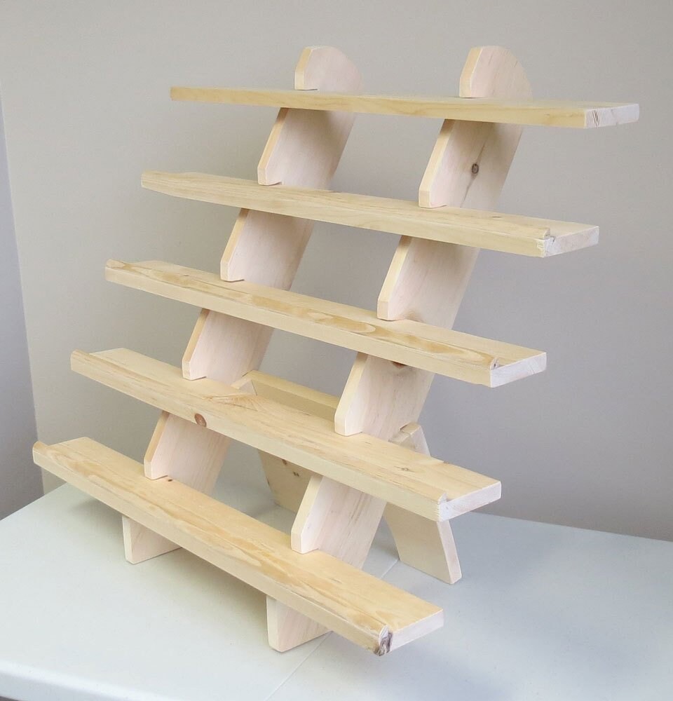 5-shelf 30 Lipped Wide Portable Tabletop Display Stand | Etsy Canada