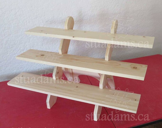 Single Stair Step Shelf Display Wall Hanging Vintage Handmade Oak - Etsy