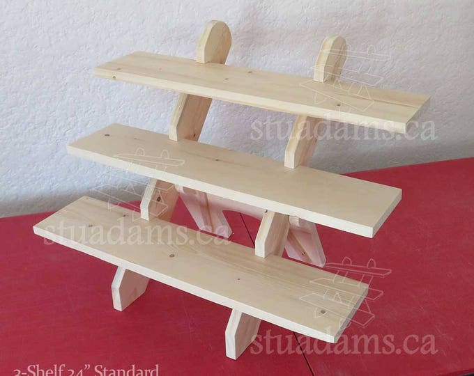 Fraser 3 Shelf Sloped Portable Display - Etsy
