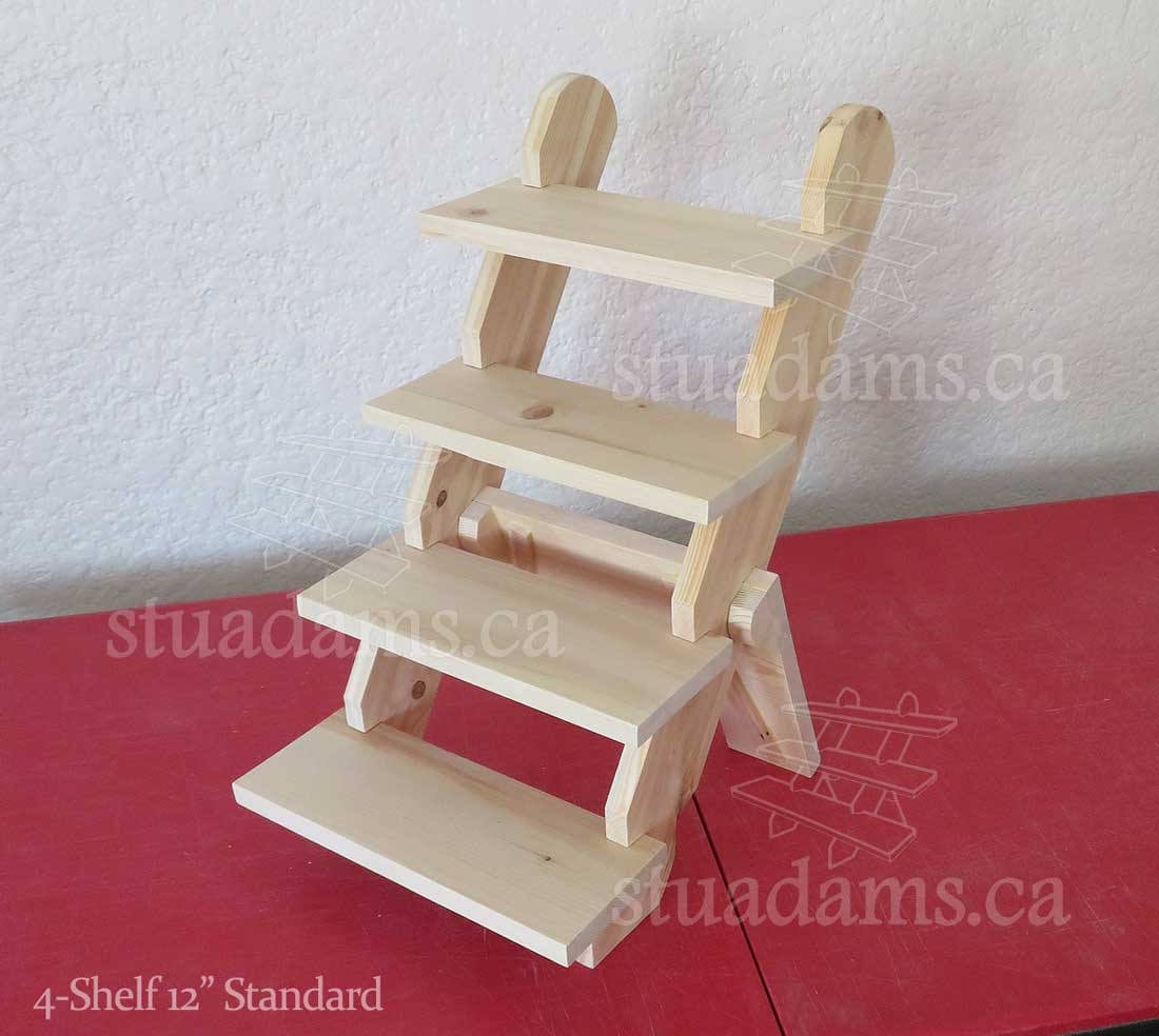 4-Shelf 12 Thin Portable Tabletop Display Stand - Etsy España