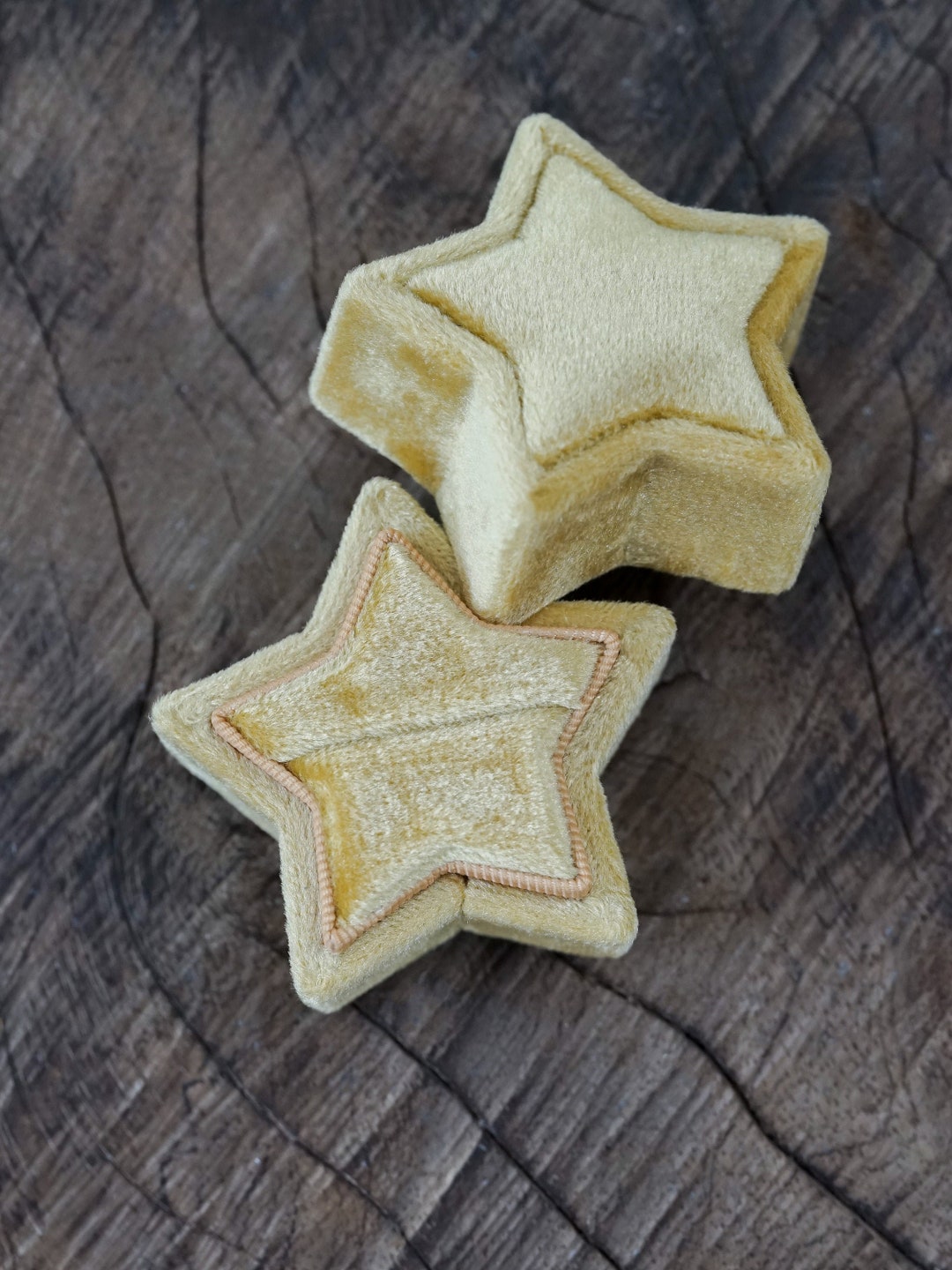 Velvet Star Ring Box in Yellow - Etsy UK