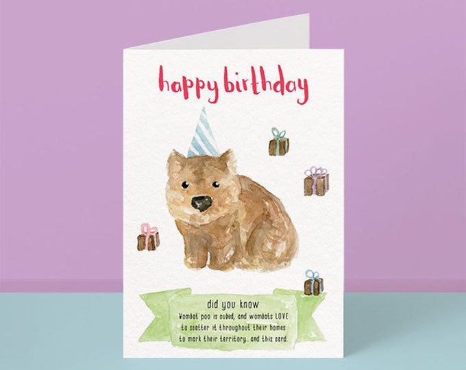 Wombat Card | Wombat | Australian Animal Card | Greeting Card ...