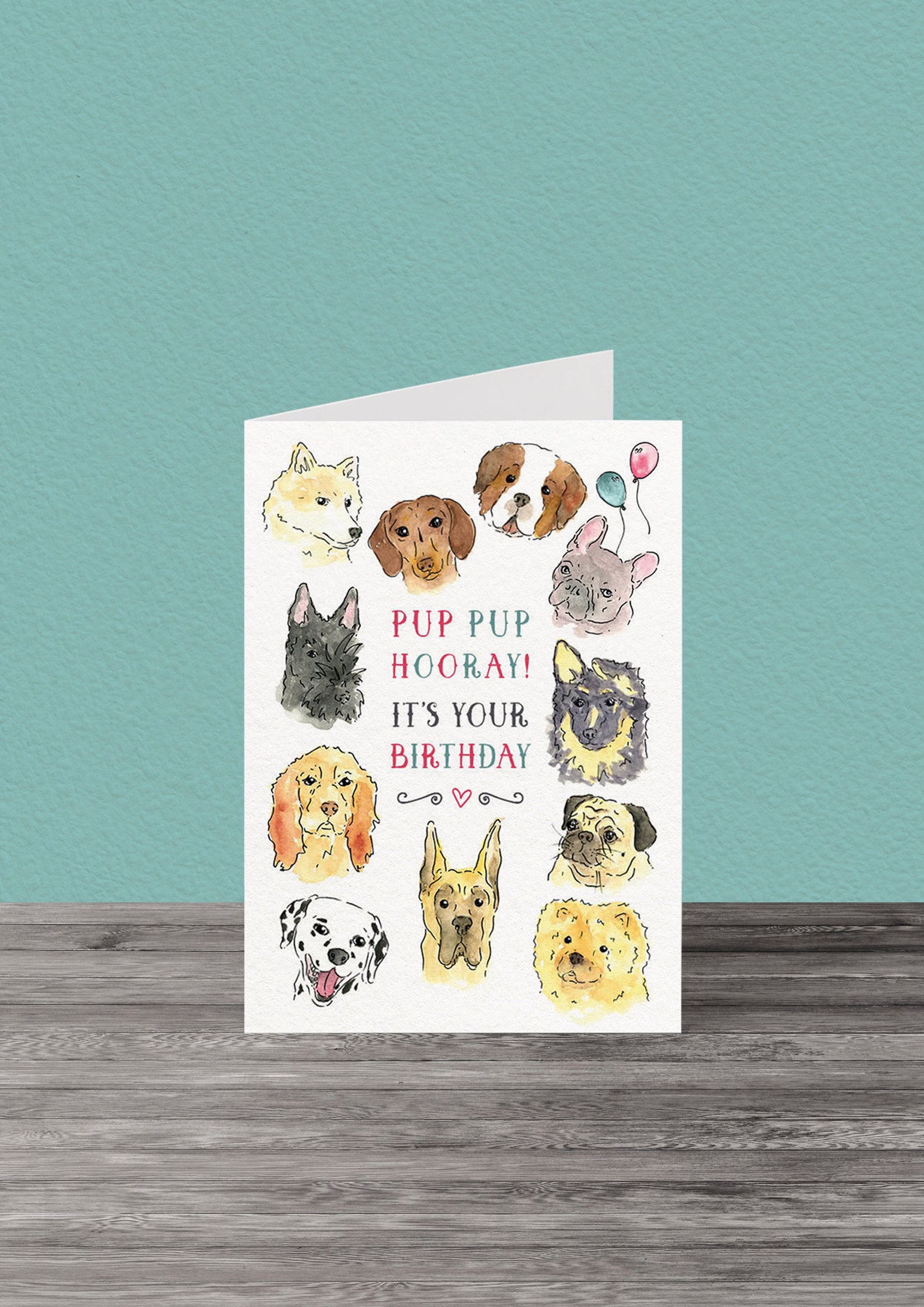Pup Pup Hooray | Dog | Dog Card | Greeting Card | Birthday | Card ...