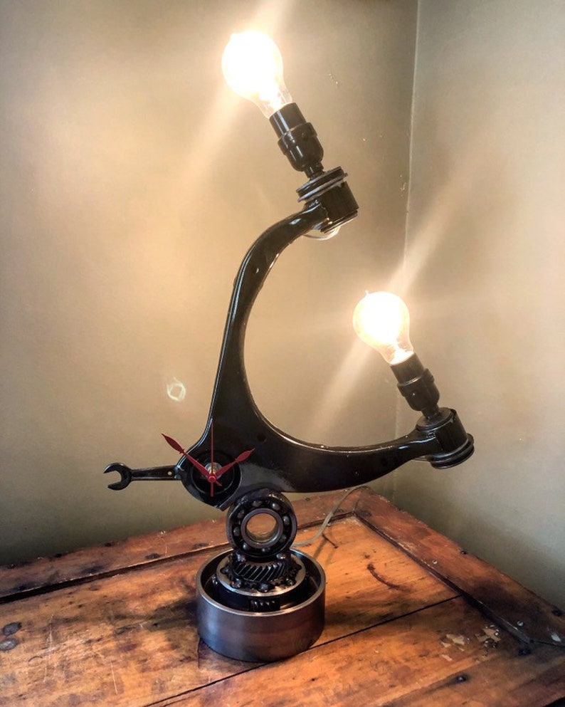 Handmade hot rod inspired table/desk lamp made from various | Etsy