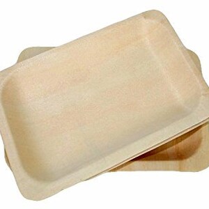 7 Disposable Wooden Rectangular Plates Pack of 50 - Etsy