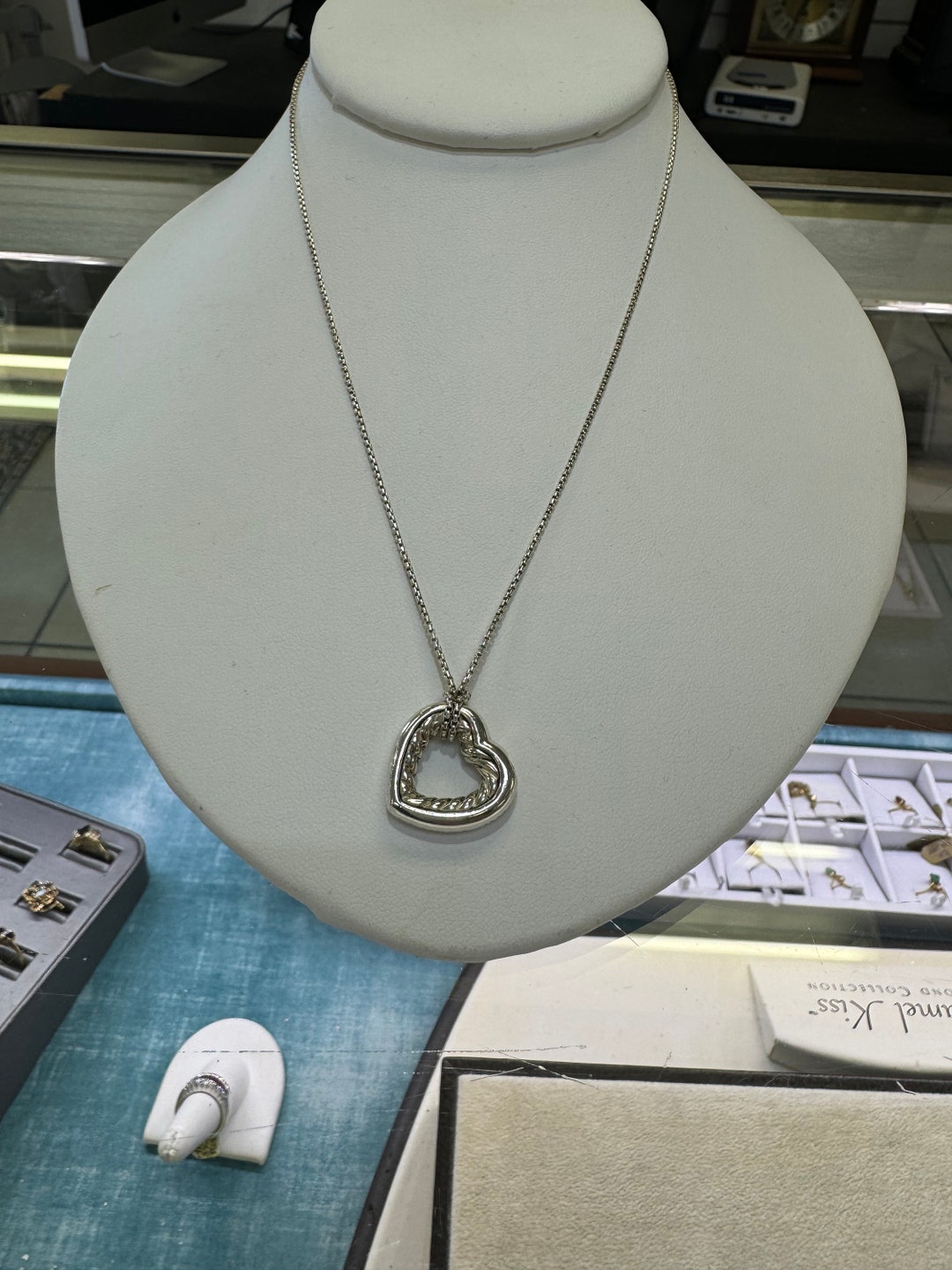 David Yurman 925 Heart Peandant and Chain - Etsy