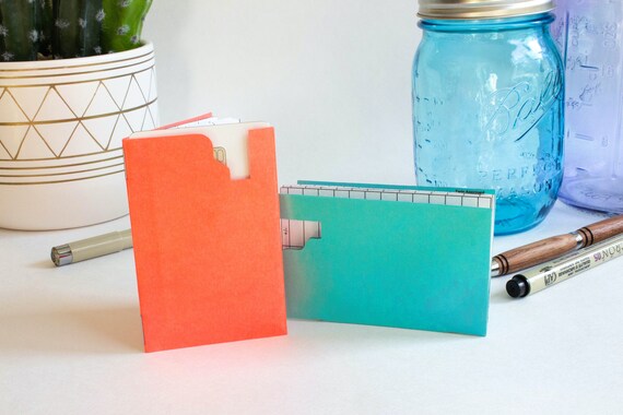 Twin Pack Debit Card Sleeve with Ledger | Etsy