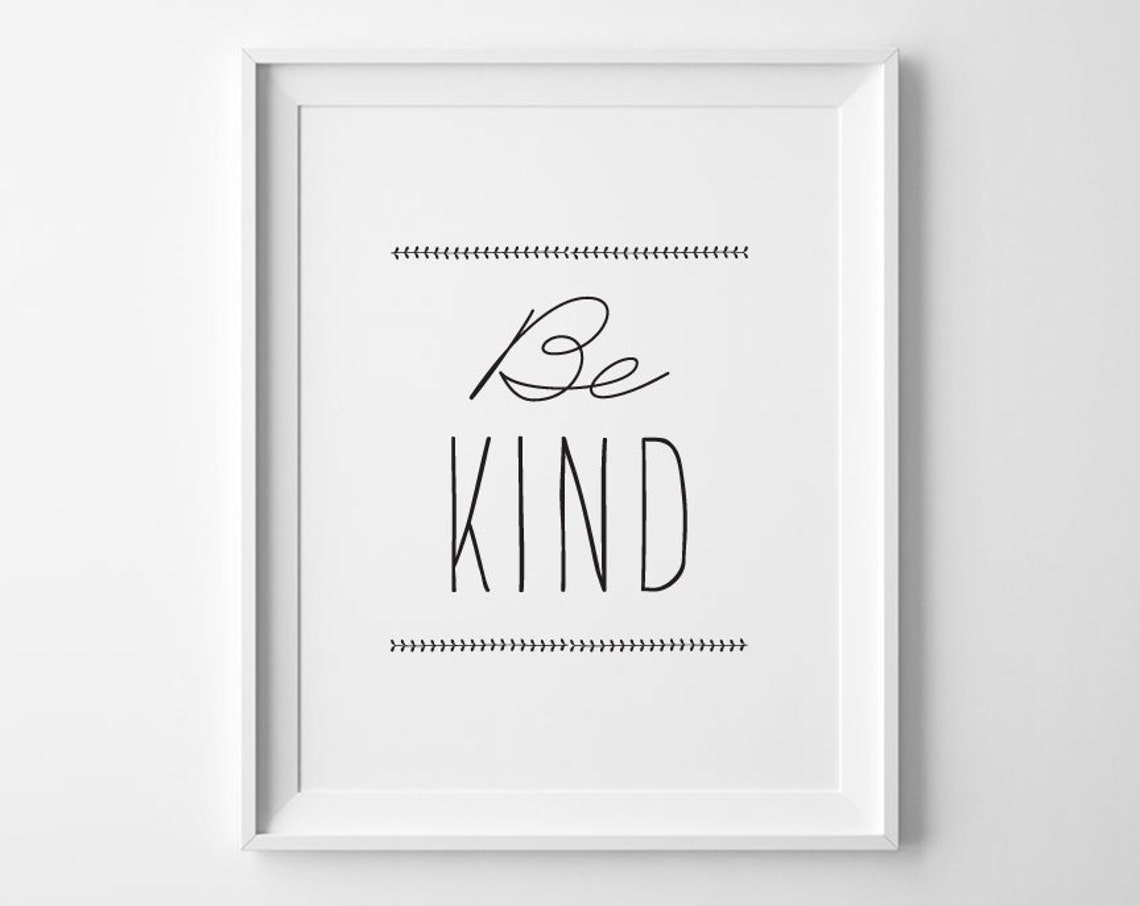 8x10 Printable Art Gift for Kids Be Kind Printable Decor | Etsy