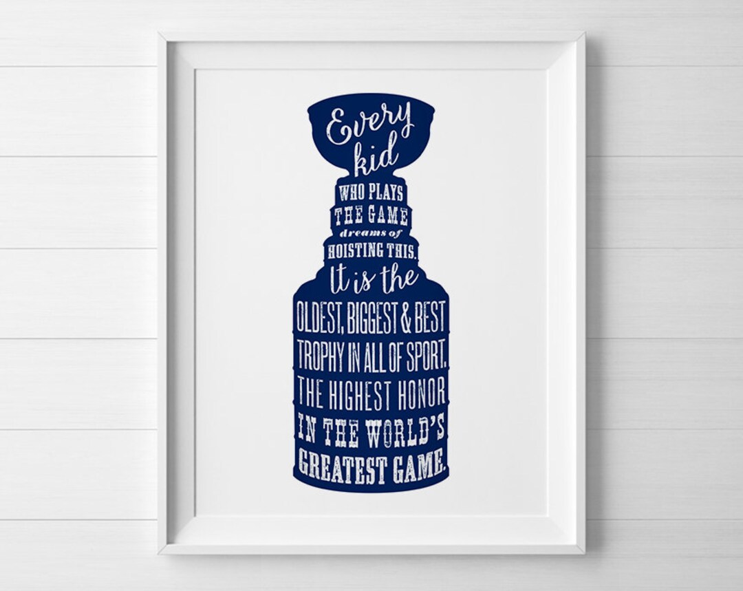PRINTABLE Hockey Gift, Stanley Cup Print, Sports Decor, Birthday Gift ...