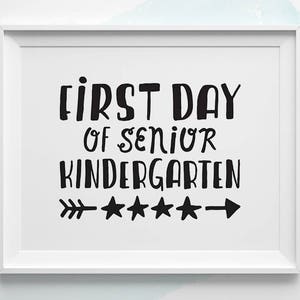 PRINTABLE First and Last Day of School Sign Set, Preschool Kindergarten ...