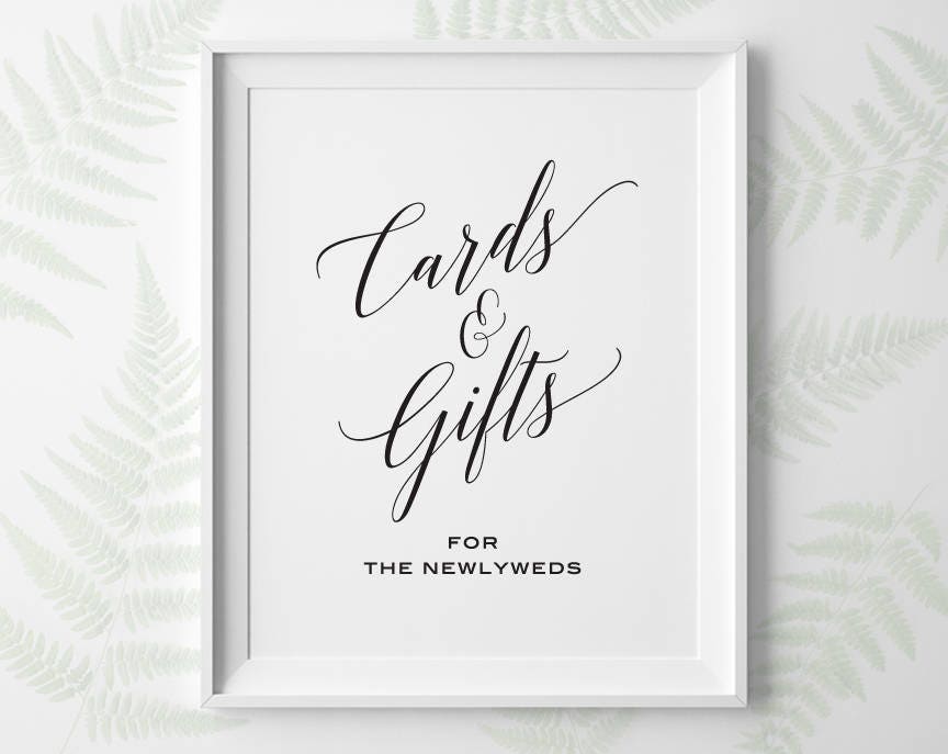 PRINTABLE Wedding Signs Wedding Cards and Gifts Sign Black | Etsy