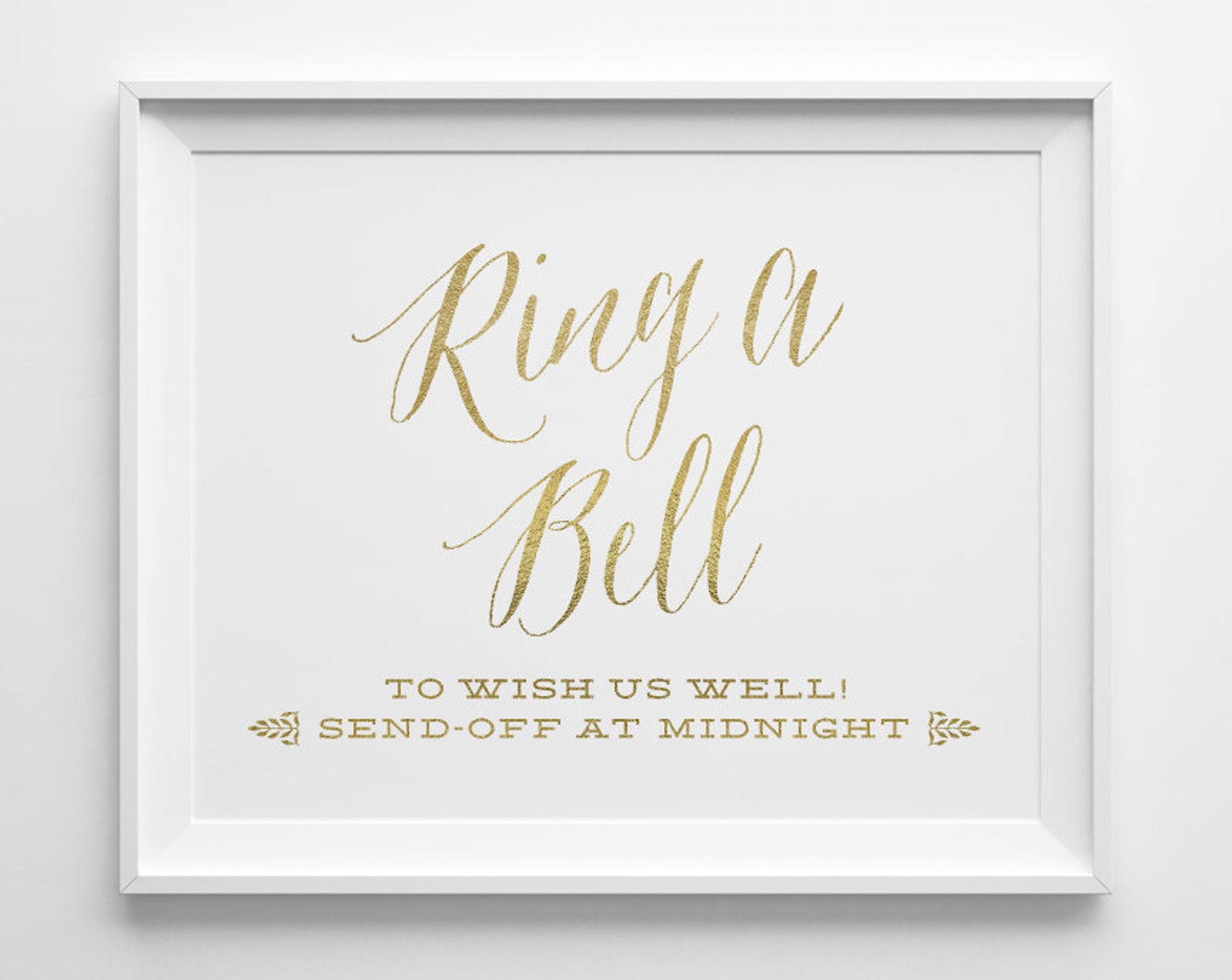 PRINTABLE Ring a Bell Send-off Sign Faux Gold Wedding Bell - Etsy