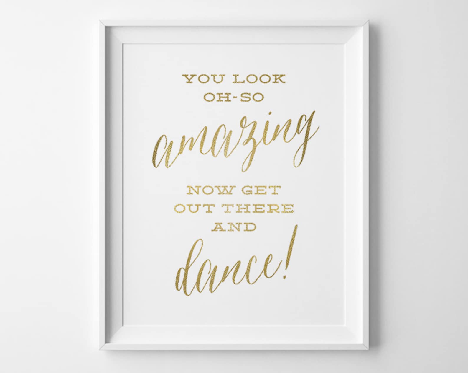 PRINTABLE You Look Amazing Wedding Sign Gold Bathroom Sign - Etsy