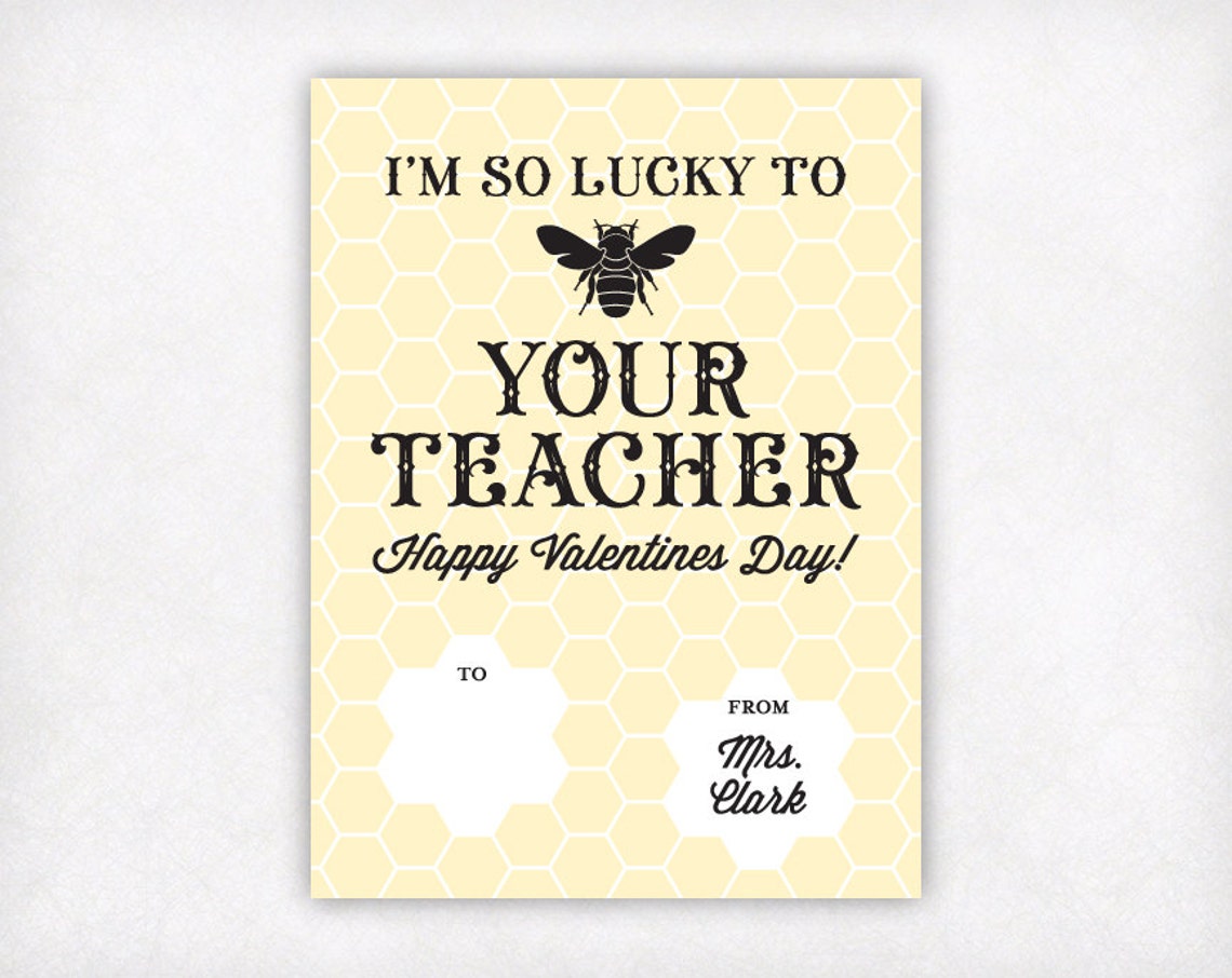 PRINTABLE Student Valentines Day Cards From Teacher I'm | Etsy