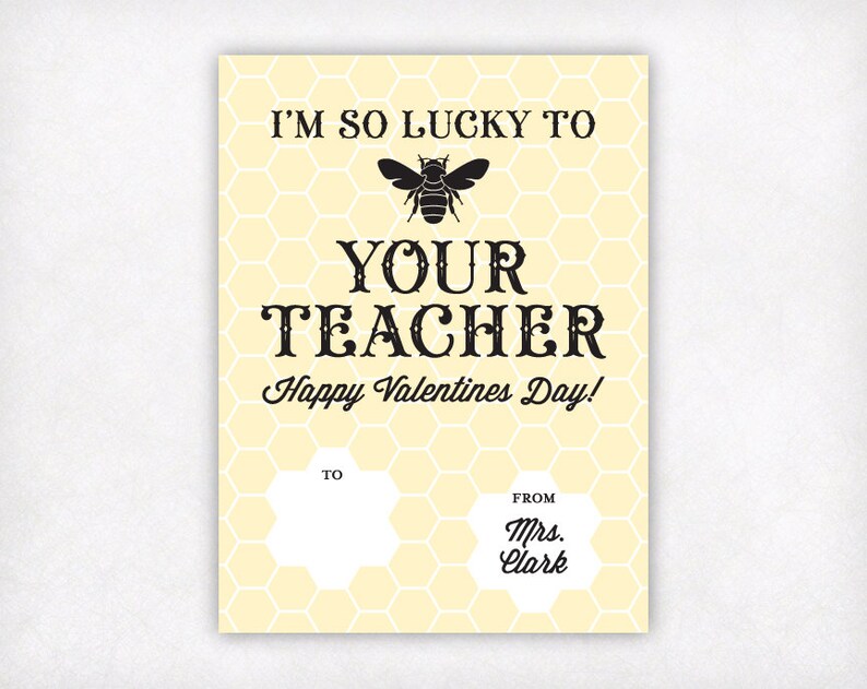 PRINTABLE Student Valentines Day Cards From Teacher I'm | Etsy