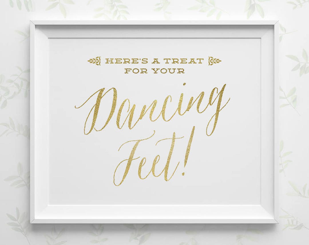 PRINTABLE Dancing Feet Wedding Sign Gold Wedding Signs Flip - Etsy