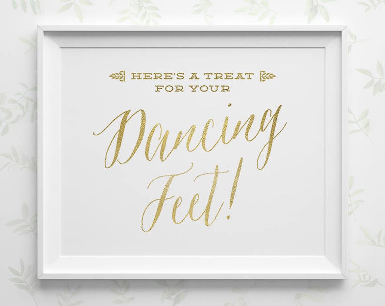 PRINTABLE Dancing Feet Wedding Sign Gold Wedding Signs Flip - Etsy