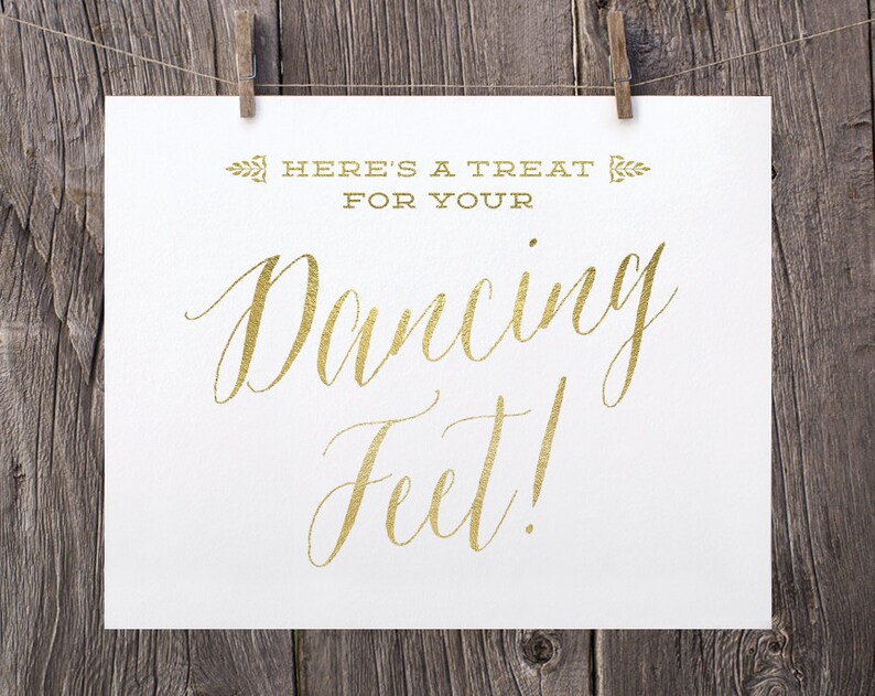 PRINTABLE Dancing Feet Wedding Sign Gold Wedding Signs Flip | Etsy