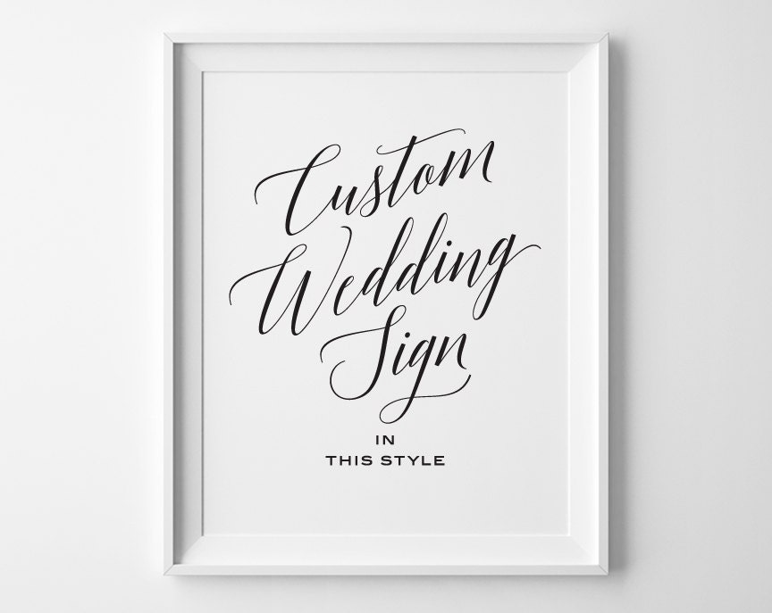 PRINTABLE Custom Wedding Sign Modern Wedding Signs Custom | Etsy