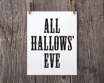 All Hallows Eve Sign | Etsy