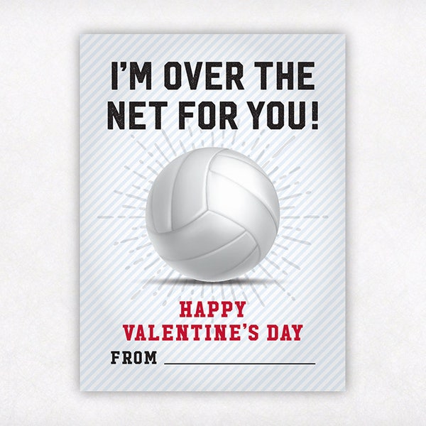 Printable Volleyball Valentine - Etsy