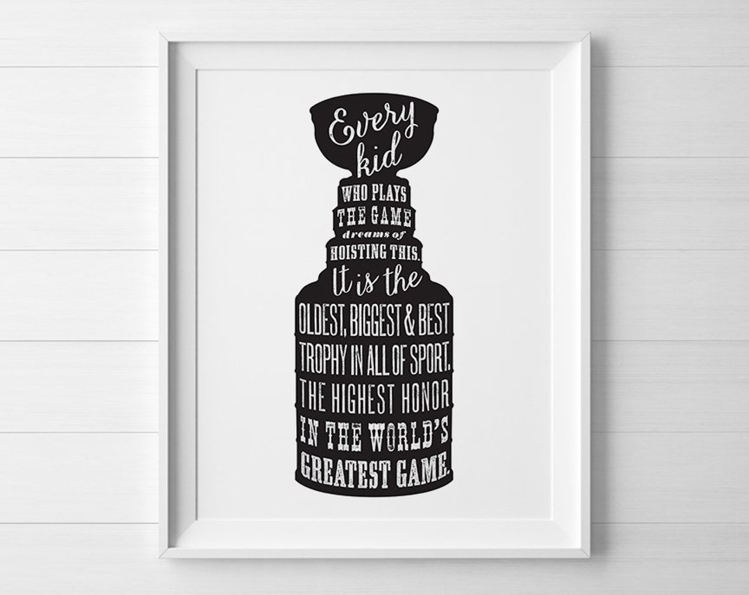 PRINTABLE Hockey Gift, Stanley Cup Print, Sports Decor, Birthday Gift ...